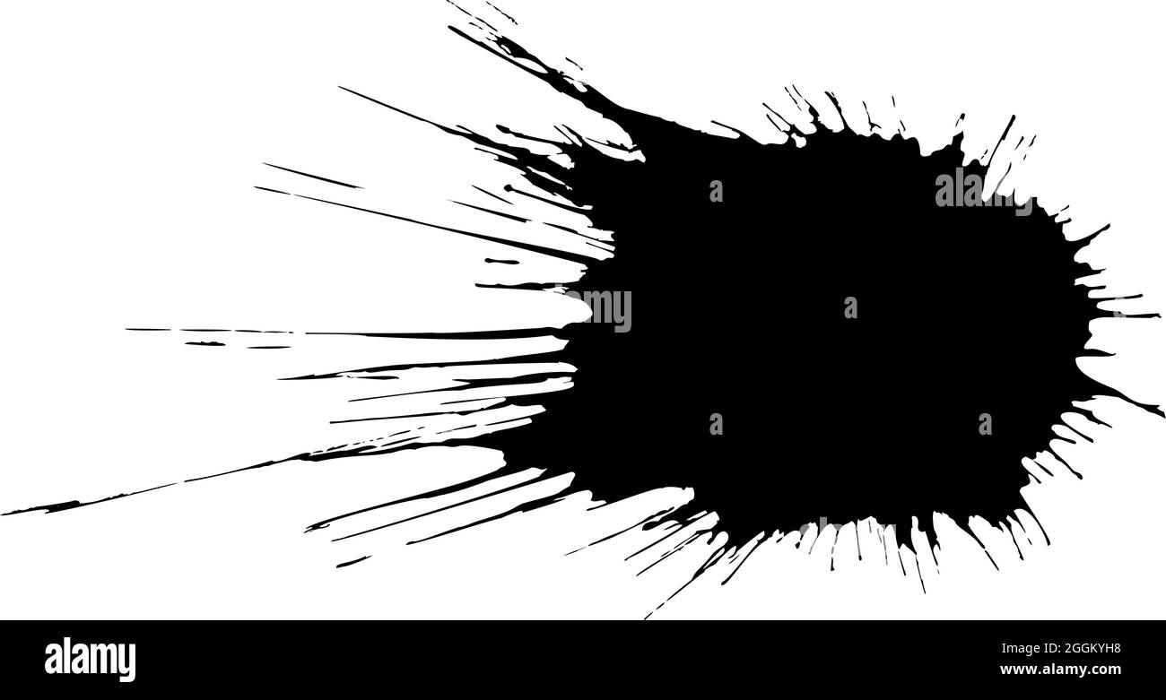 Black Ink watercolor drop on white background Stock Vector Image & Art ...