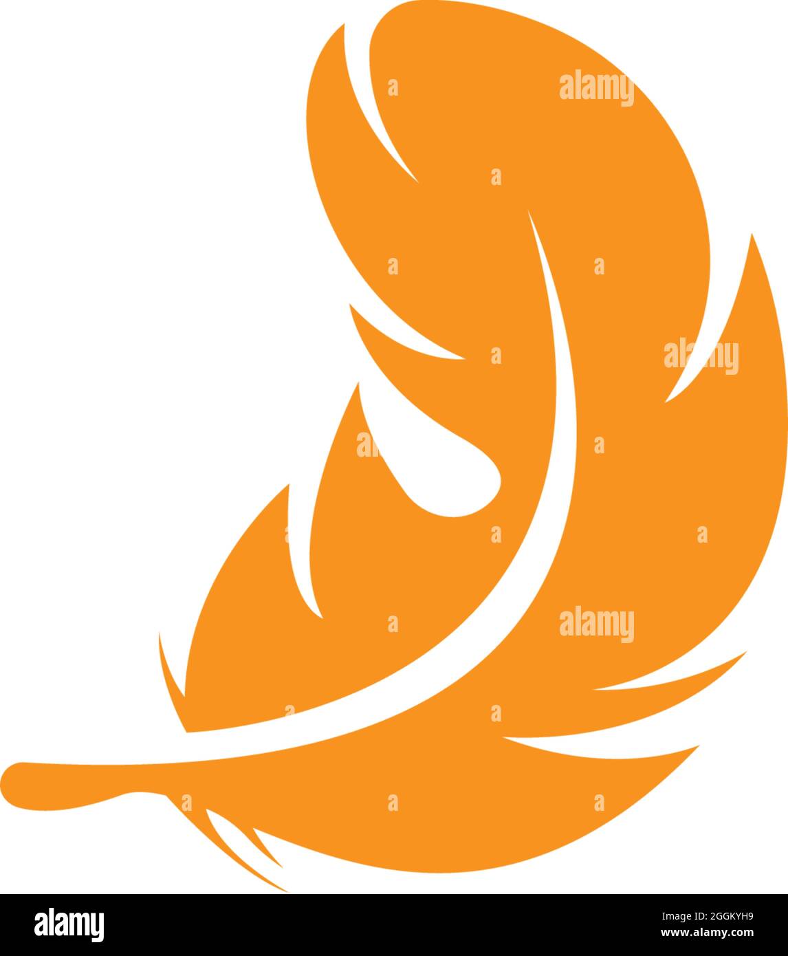 Feather icon logo flat design template vector Stock Vector Image & Art ...