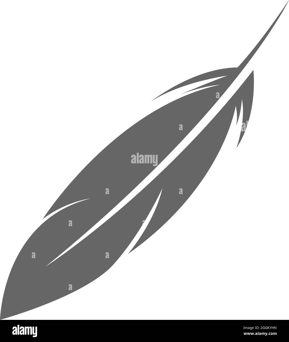 Feather icon logo flat design template vector Stock Vector Image & Art ...