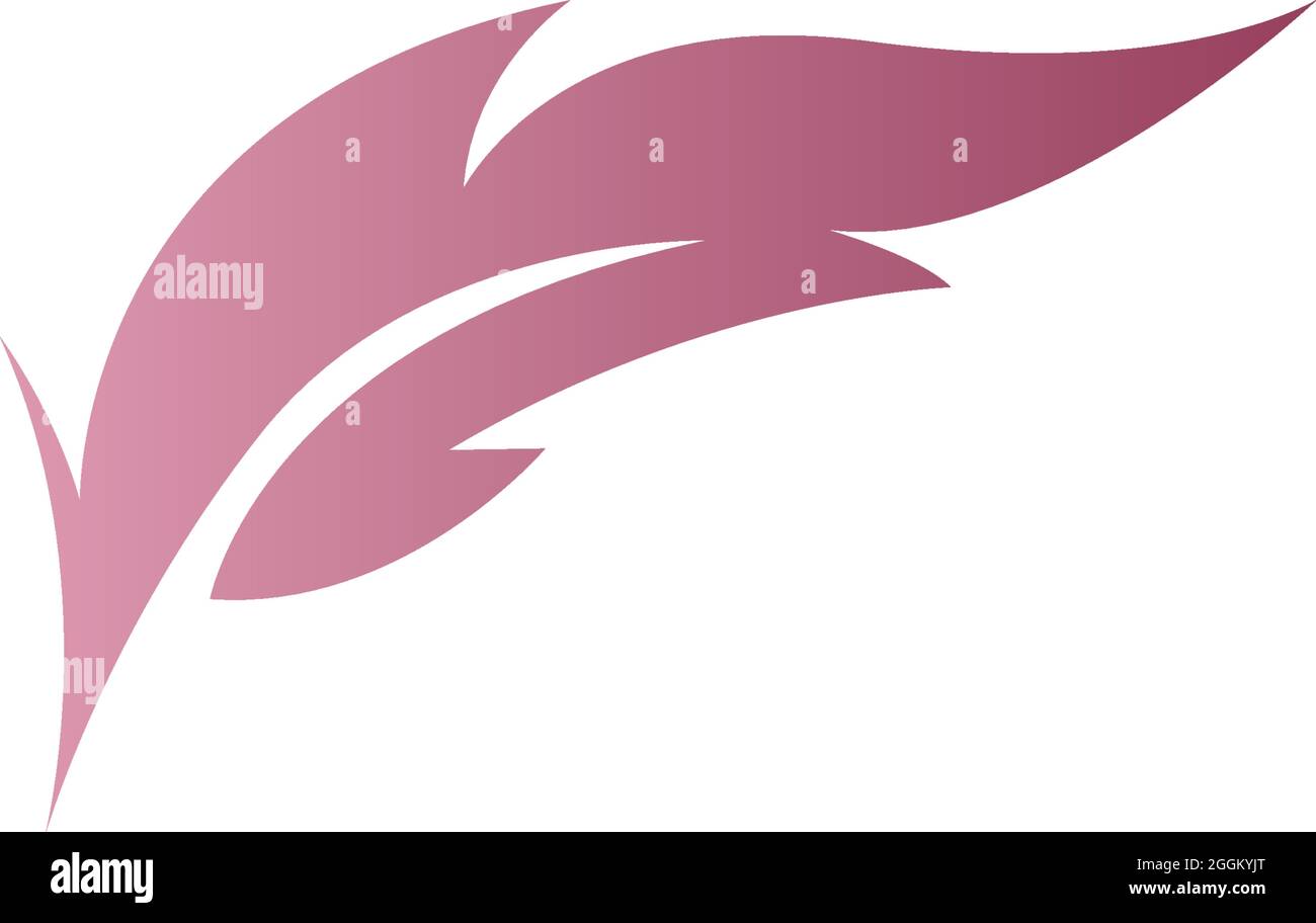 Feather icon logo flat design template vector Stock Vector Image & Art ...