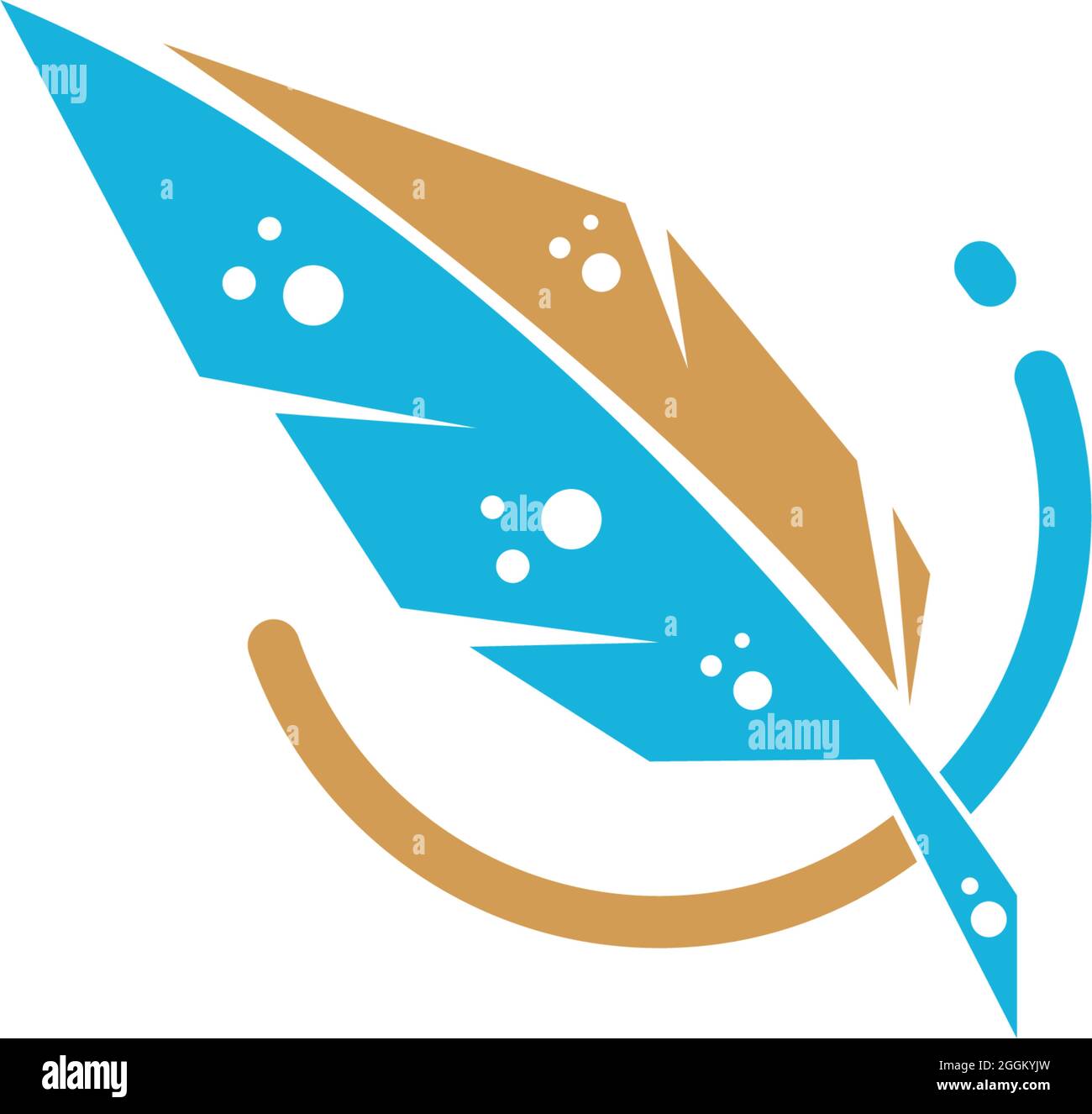 Feather icon logo flat design template vector Stock Vector Image & Art ...