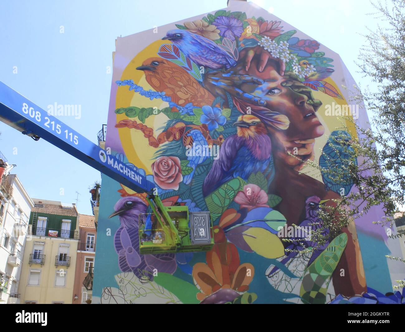 Lisboa, Portugal. 1st Sep, 2021. (INT) Mural by artist Ozearv in the ...