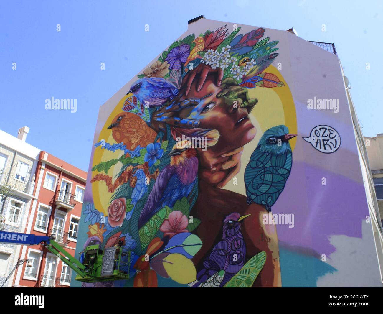 Lisboa, Portugal. 1st Sep, 2021. (INT) Mural by artist Ozearv in the ...