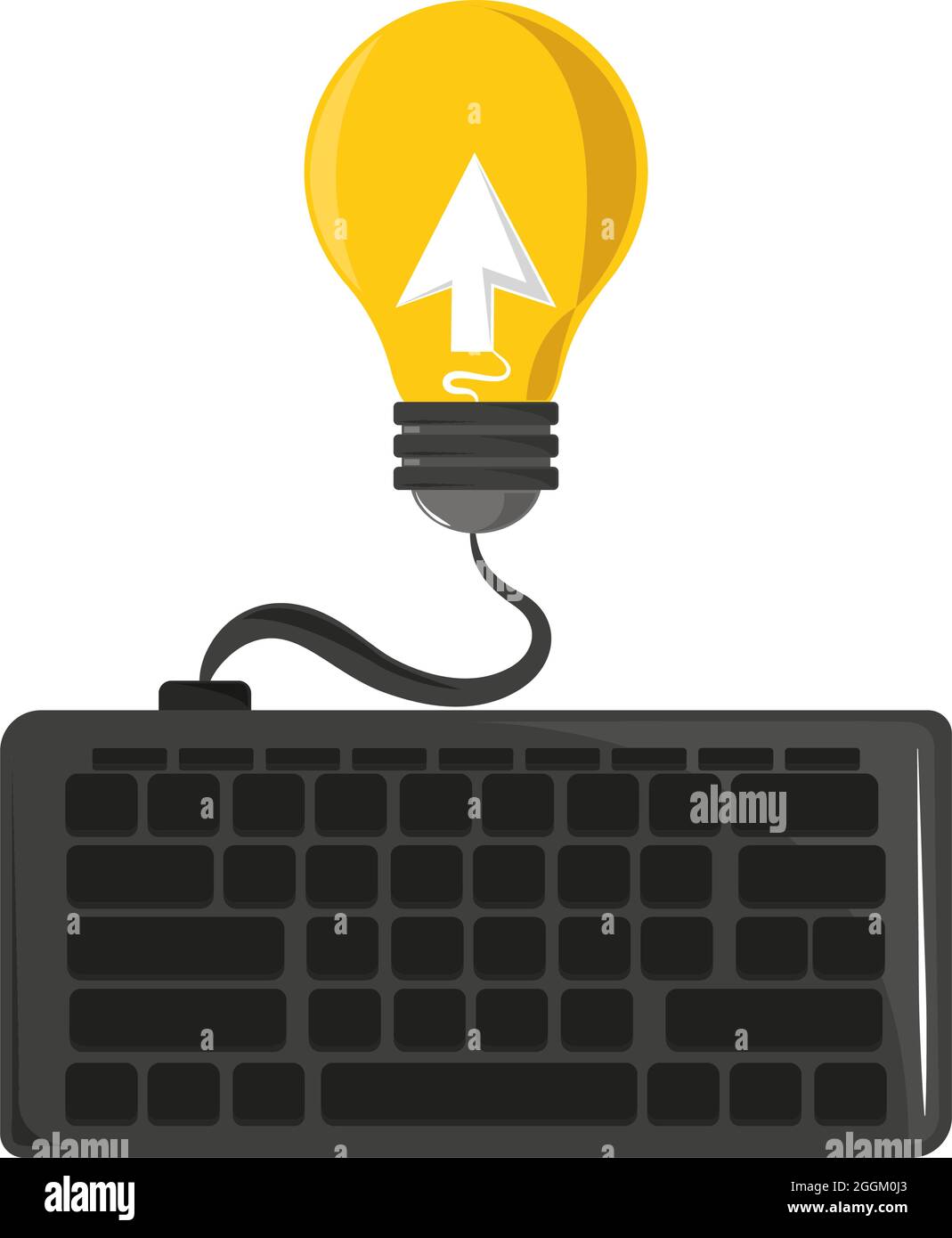 keyboard light bulb idea Stock Vector Image & Art - Alamy