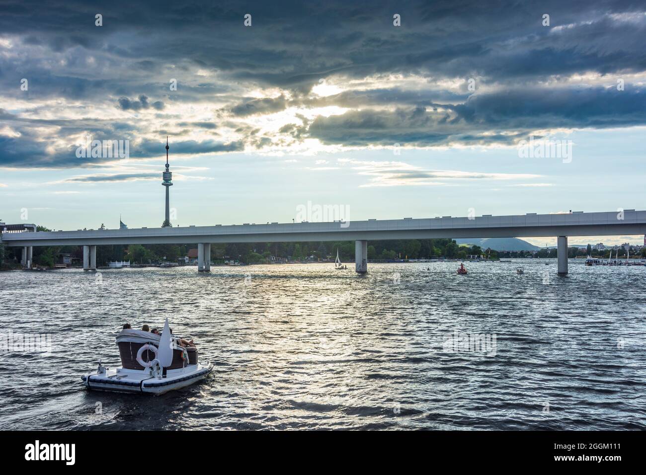 Vienna old danube boats hi-res stock photography and images - Alamy