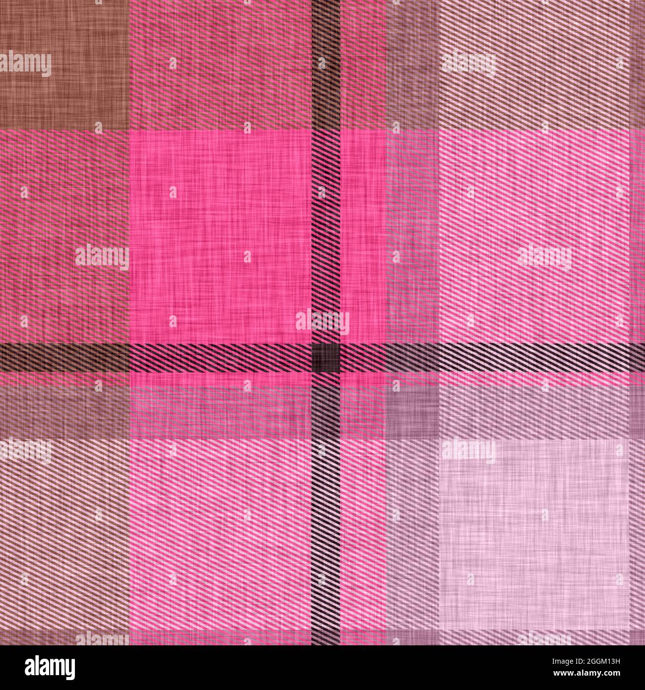 Traditional gingham plaid woven linen texture. Seamless winter style ...