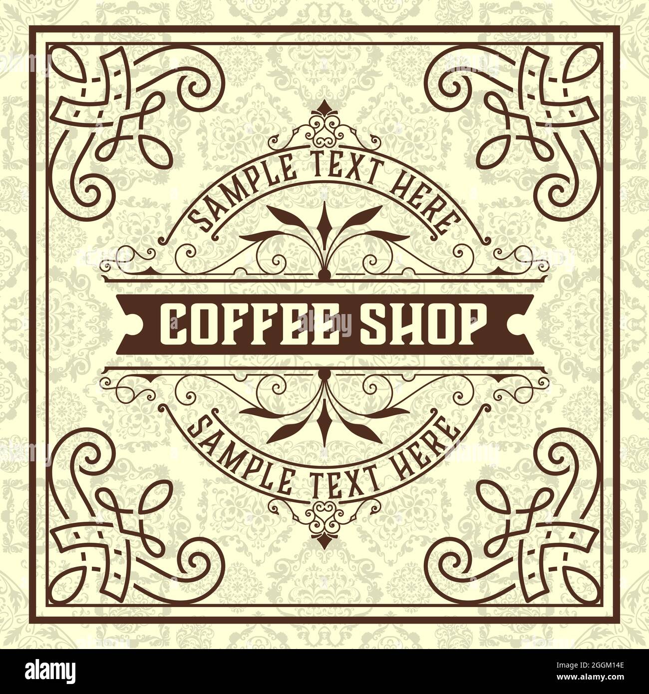 Vector, Coffee Shop label for cafe business Stock Vector Image & Art ...