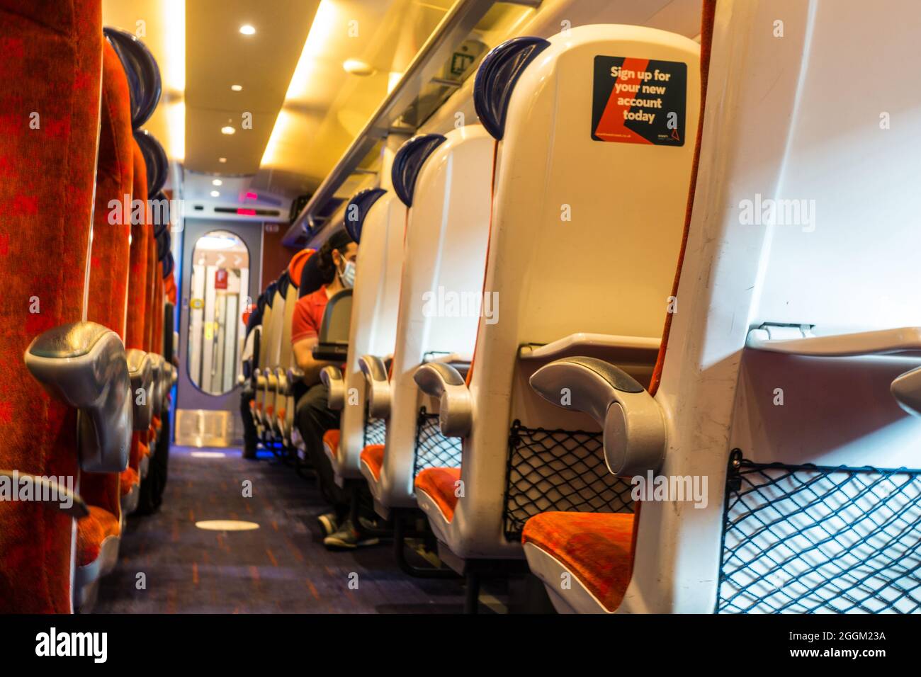 AVanti West Coast train interior running between London and Manchester ...