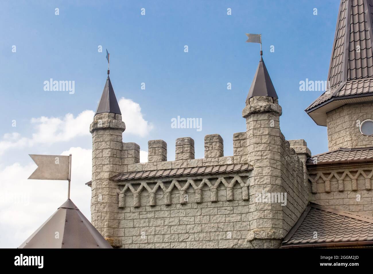 Stone castle medieval old ancient architecture of Europe for tourists ...