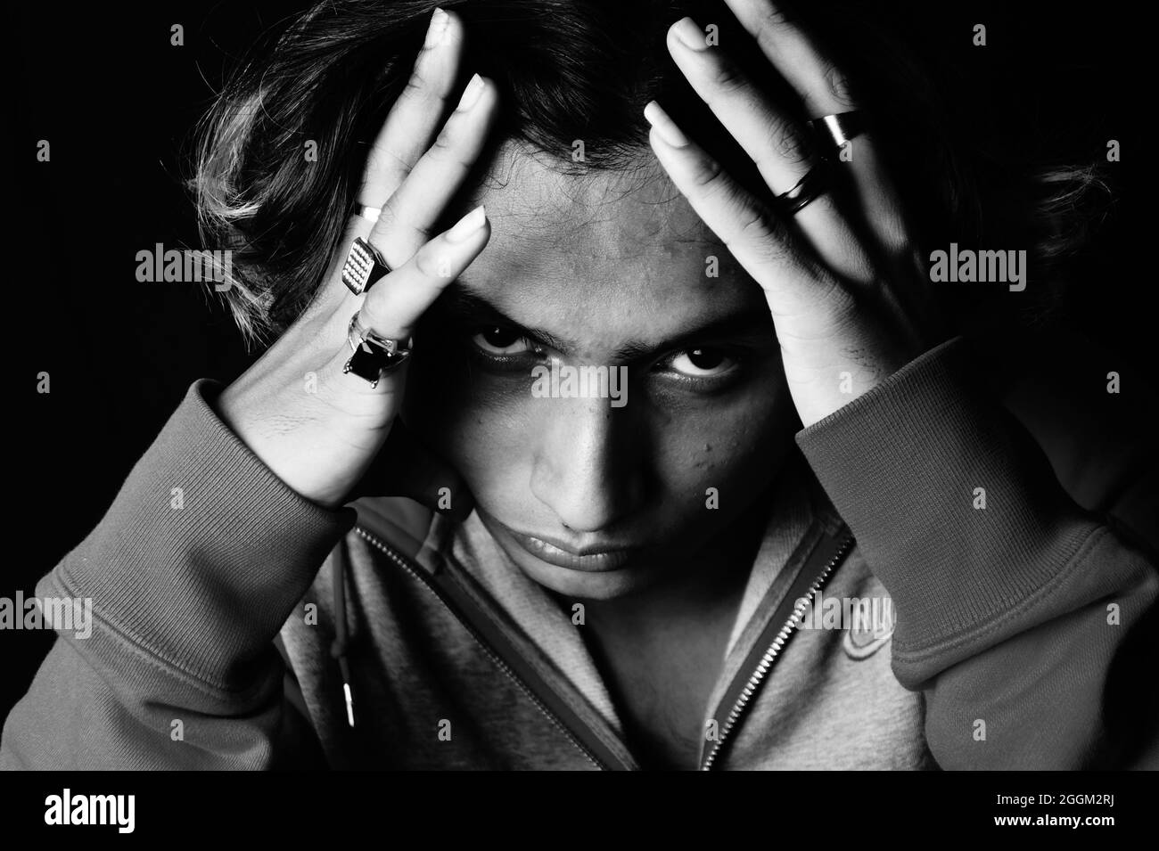 Serious face Black and White Stock Photos & Images - Alamy
