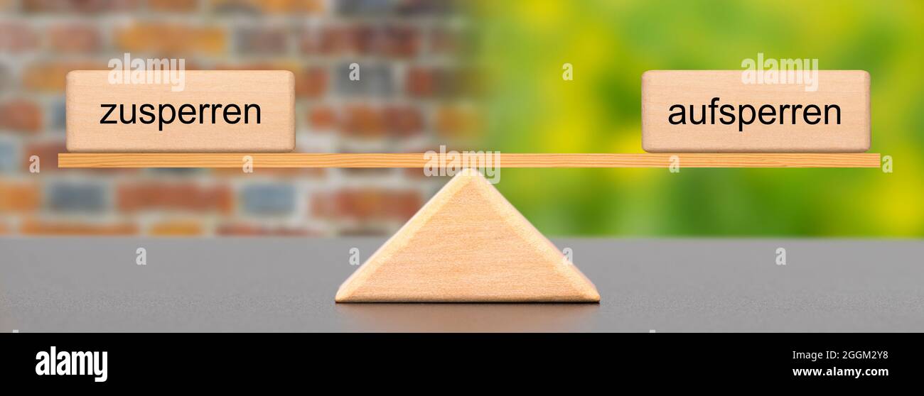 Decision and weighing up between lockdown and opening in the corona ...