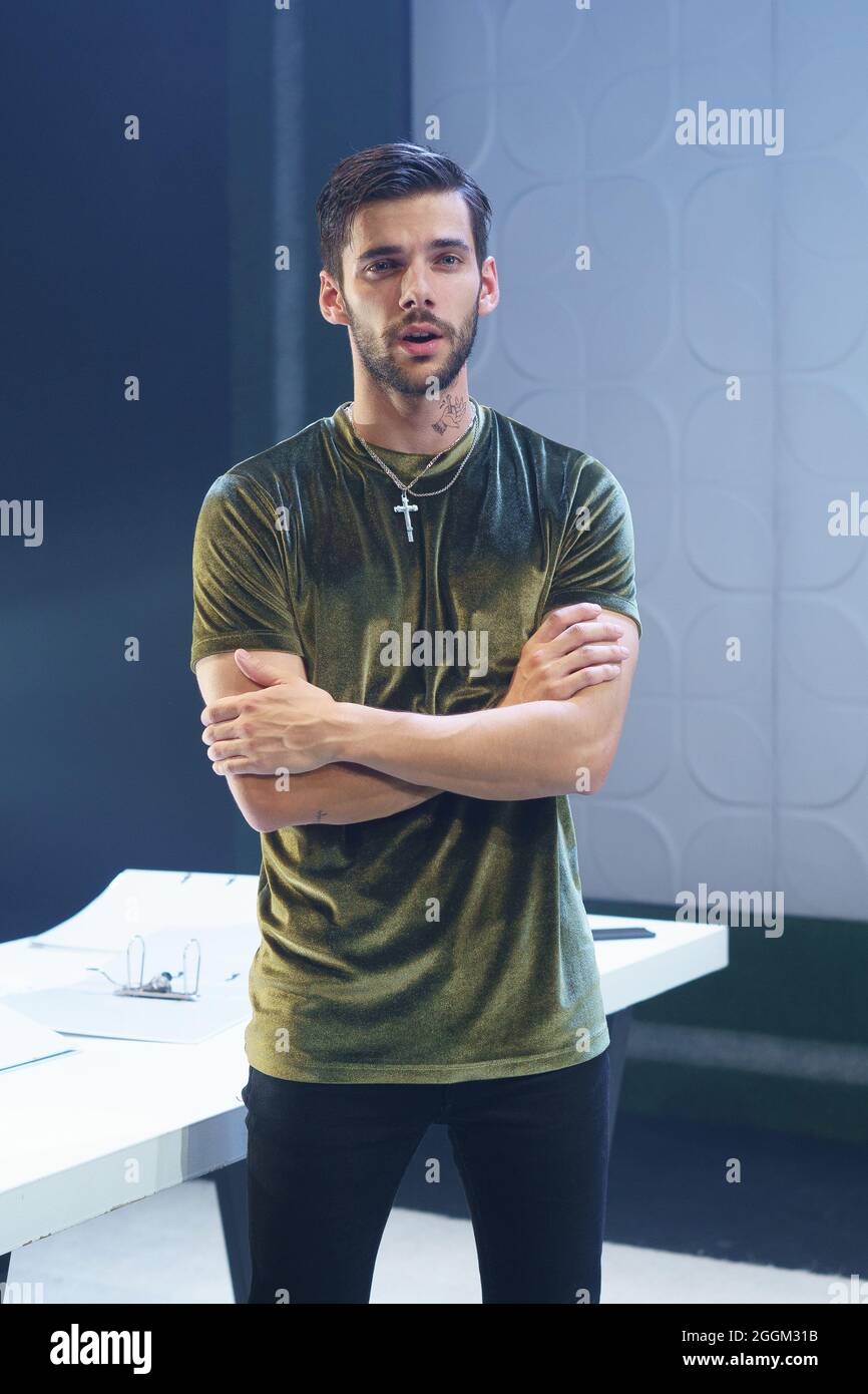 Madrid, Spain. 01st Sep, 2021. The actor Alvaro Rico, seen posing ...