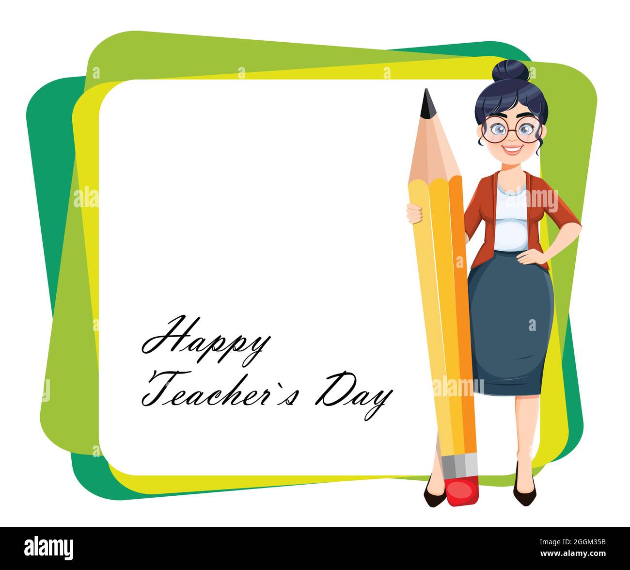 Happy Teacher Cartoon