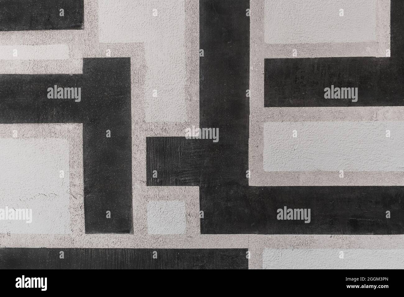 Abstract geometric design black patterns decoration wall architecture ...
