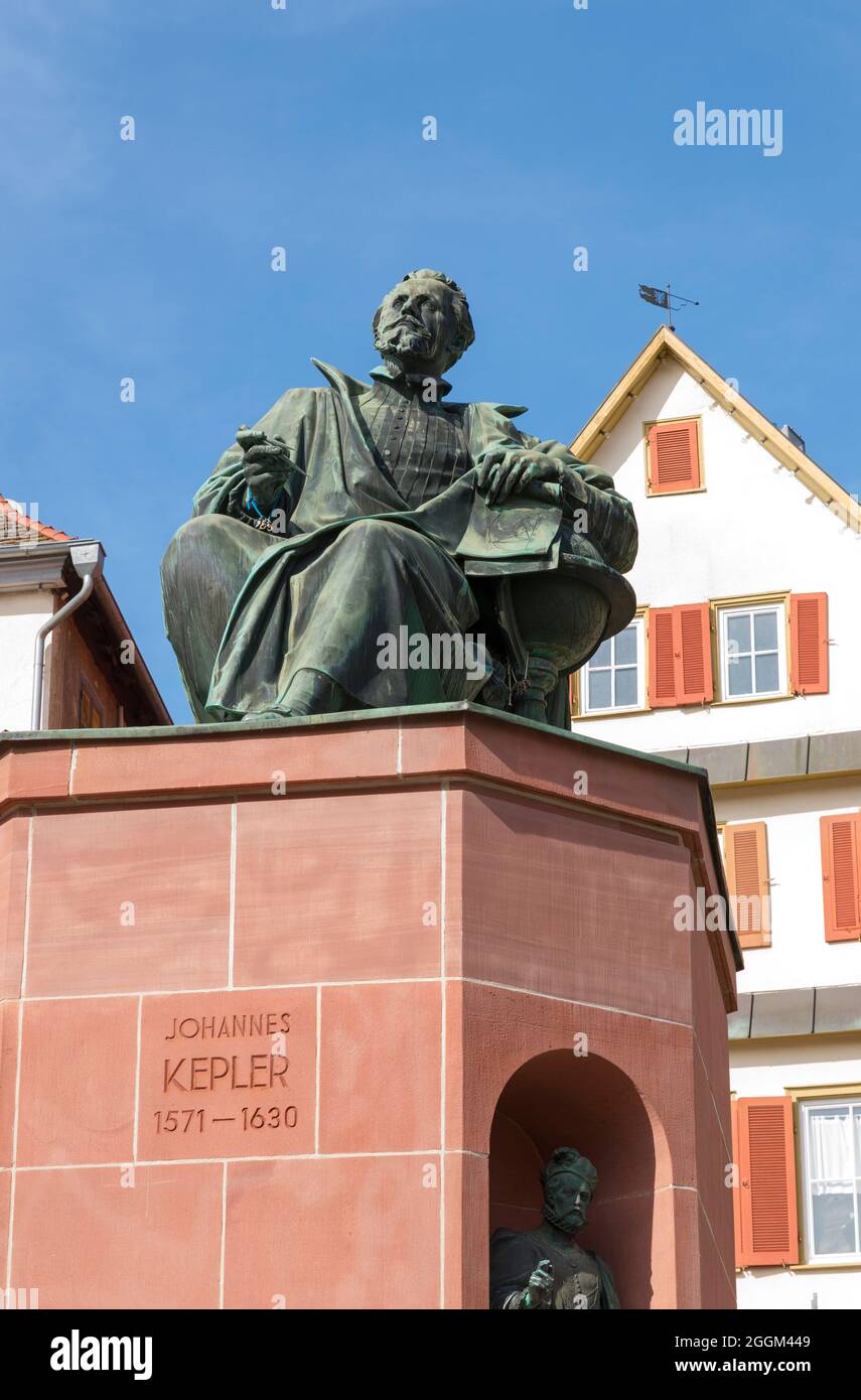 Germany, Baden-Wuerttemberg, Weil der Stadt, Kepler monument from 1870 ...