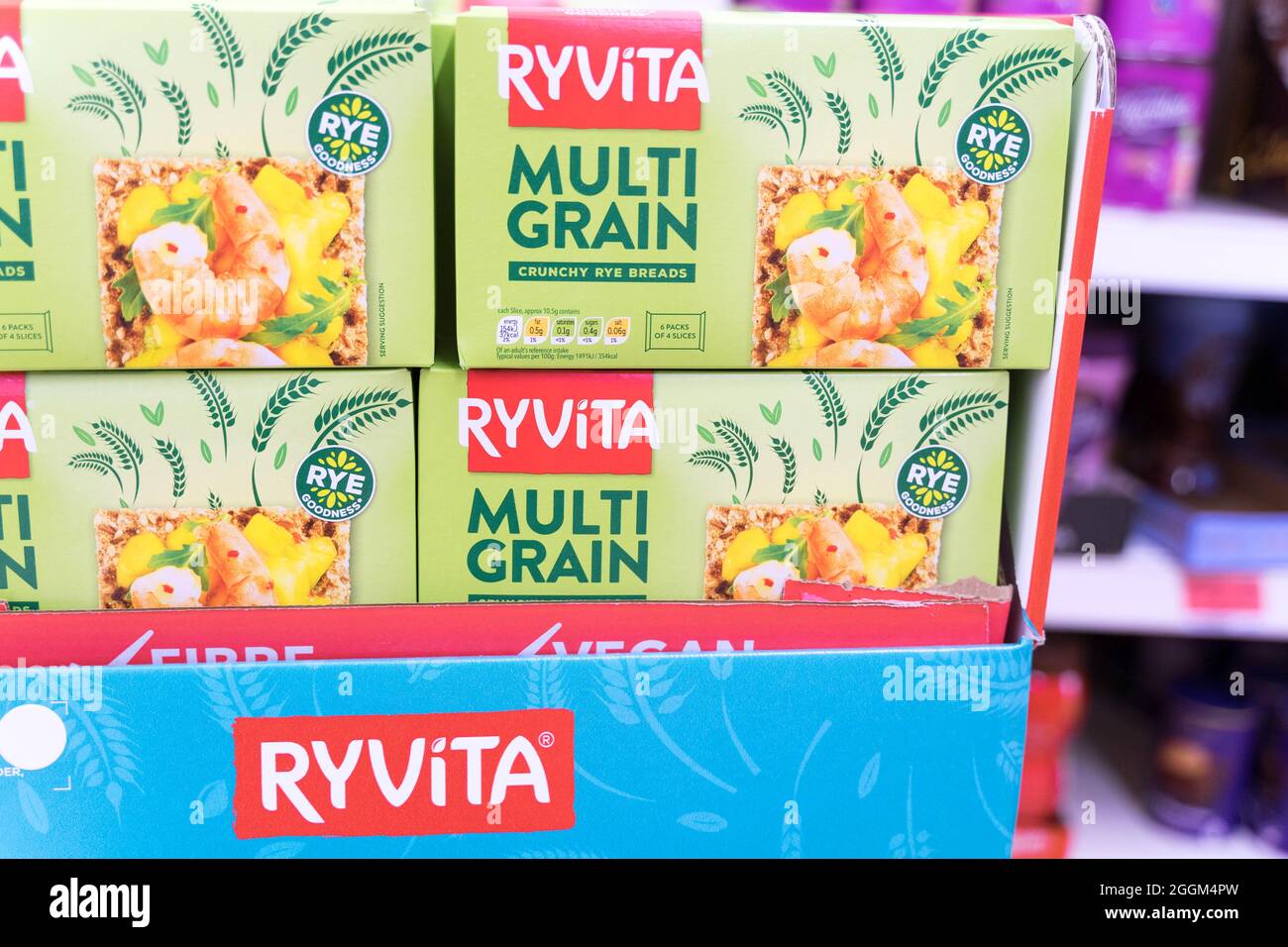 boxes of Multigrain RYViTA rye breads on shelf Stock Photo - Alamy
