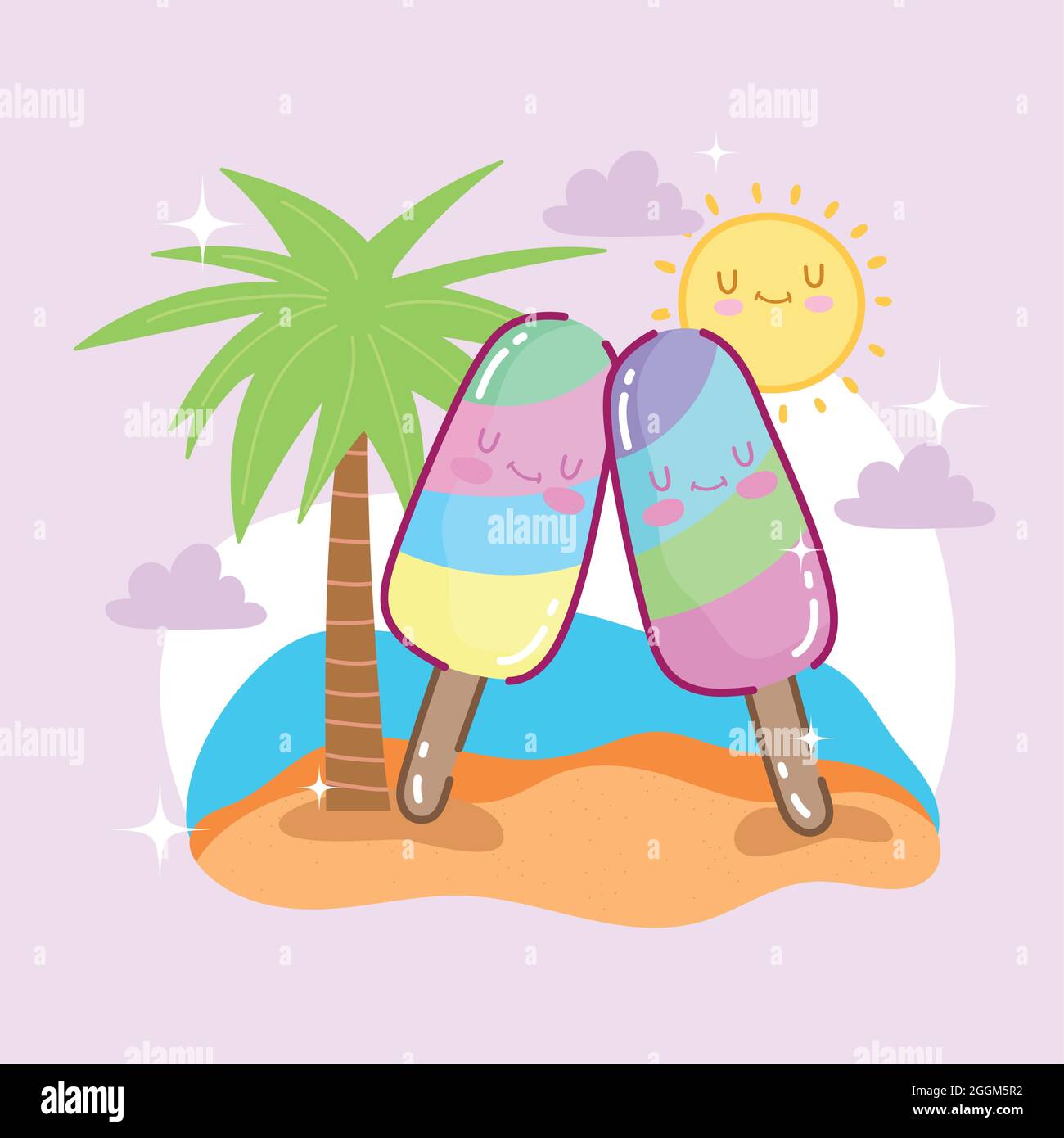 Eating on the beach Stock Vector Images - Alamy