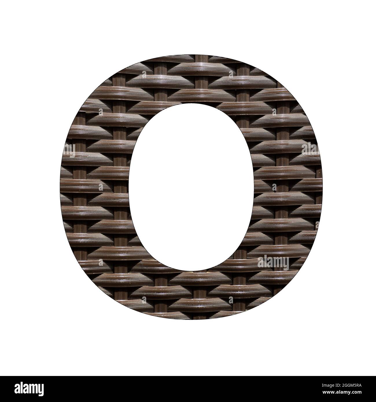 Alphabet letter O - Synthetic rattan background Stock Photo - Alamy