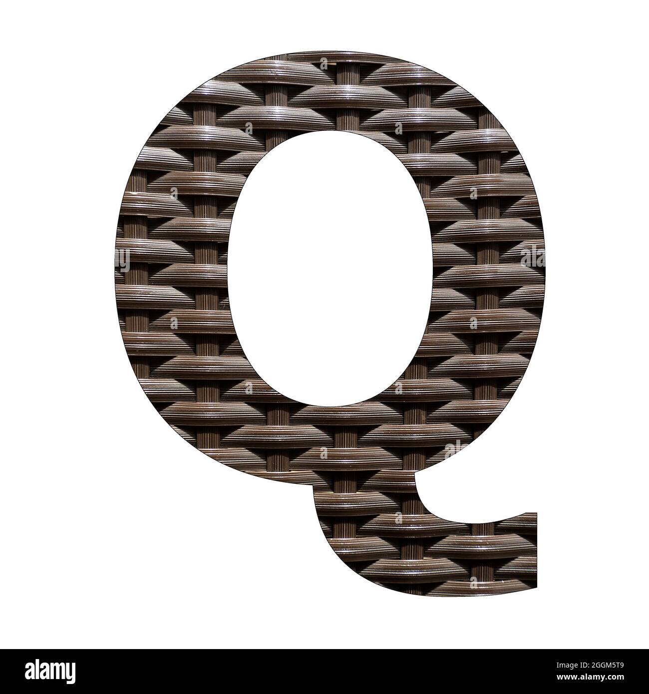 Alphabet letter Q - Synthetic rattan background Stock Photo - Alamy