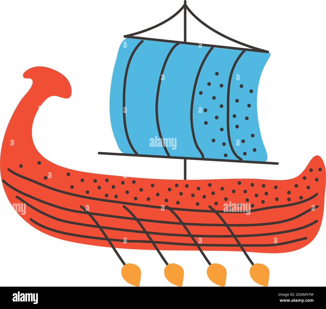 Boat at sea greece Cut Out Stock Images & Pictures - Alamy