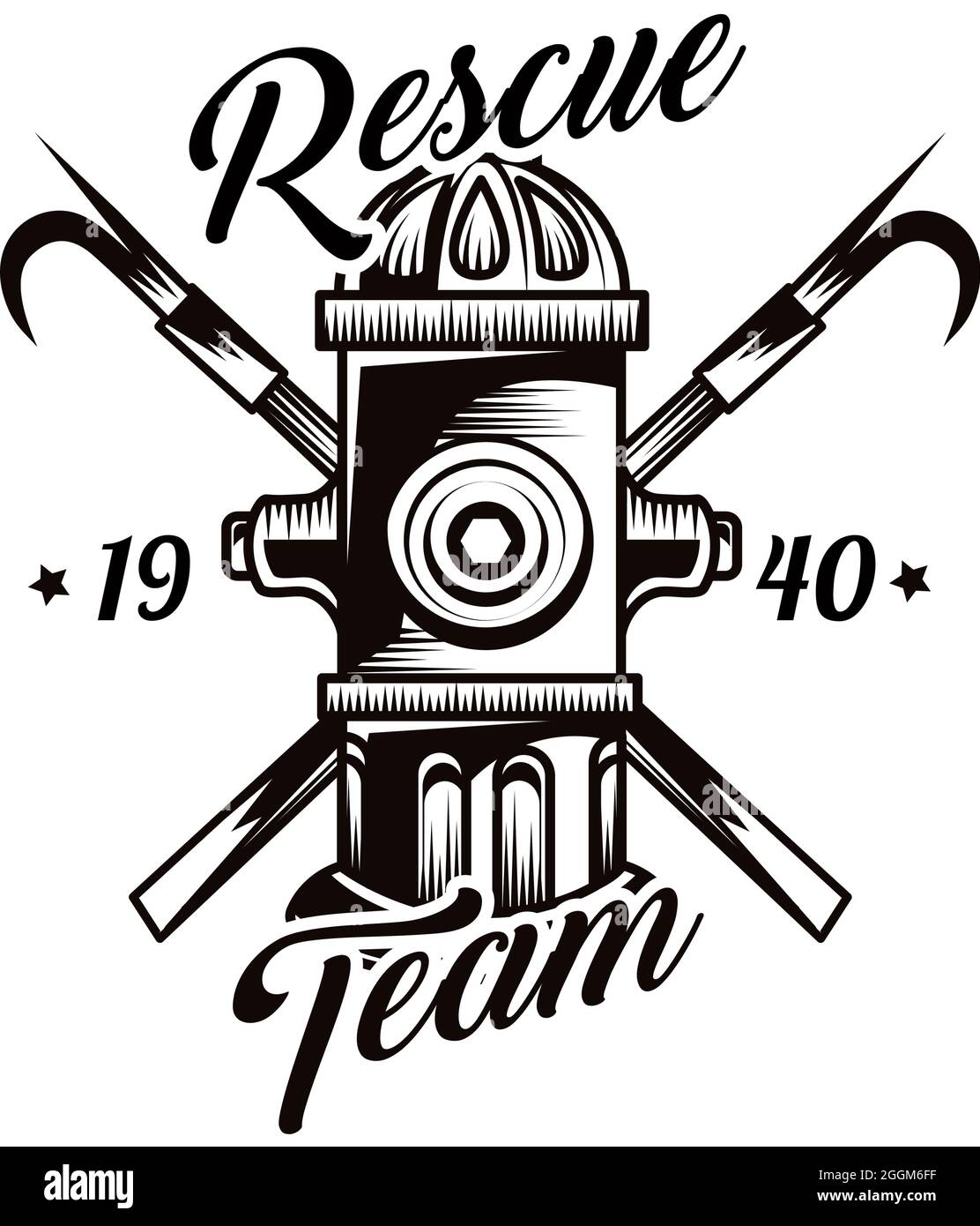 rescue team badge with hydrant Stock Vector Image & Art - Alamy