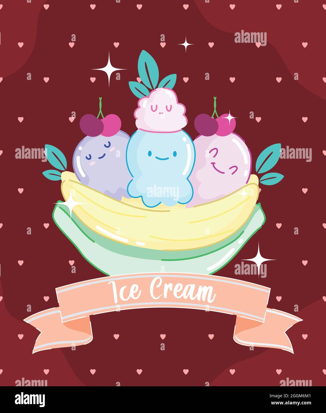 cartoon banana split Stock Vector Image & Art - Alamy