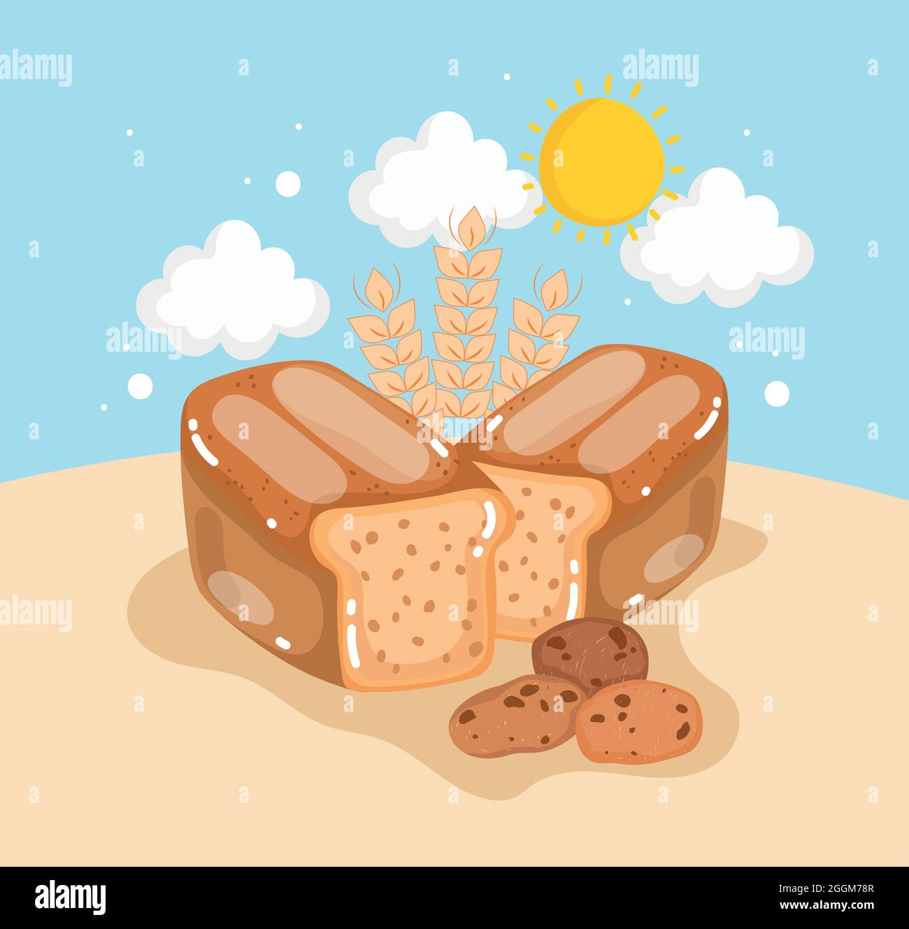 Breads cookies Stock Vector Images - Alamy