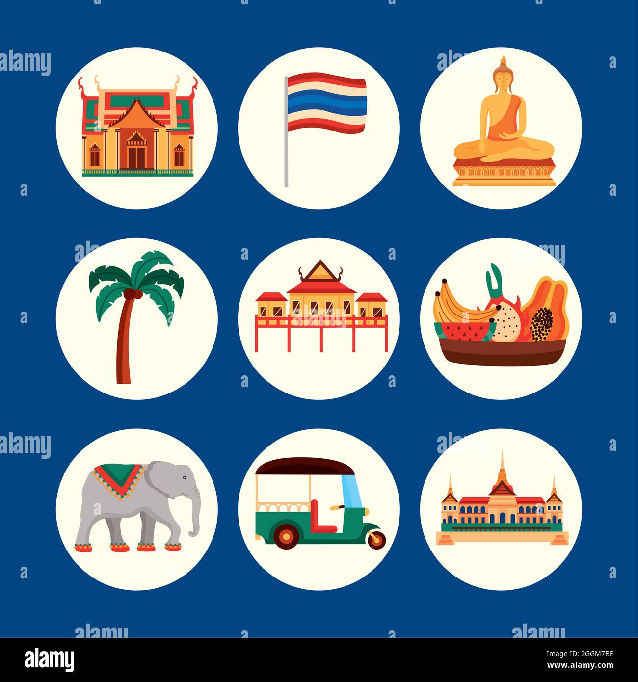 set icons of thailand traditional Stock Vector Image & Art - Alamy