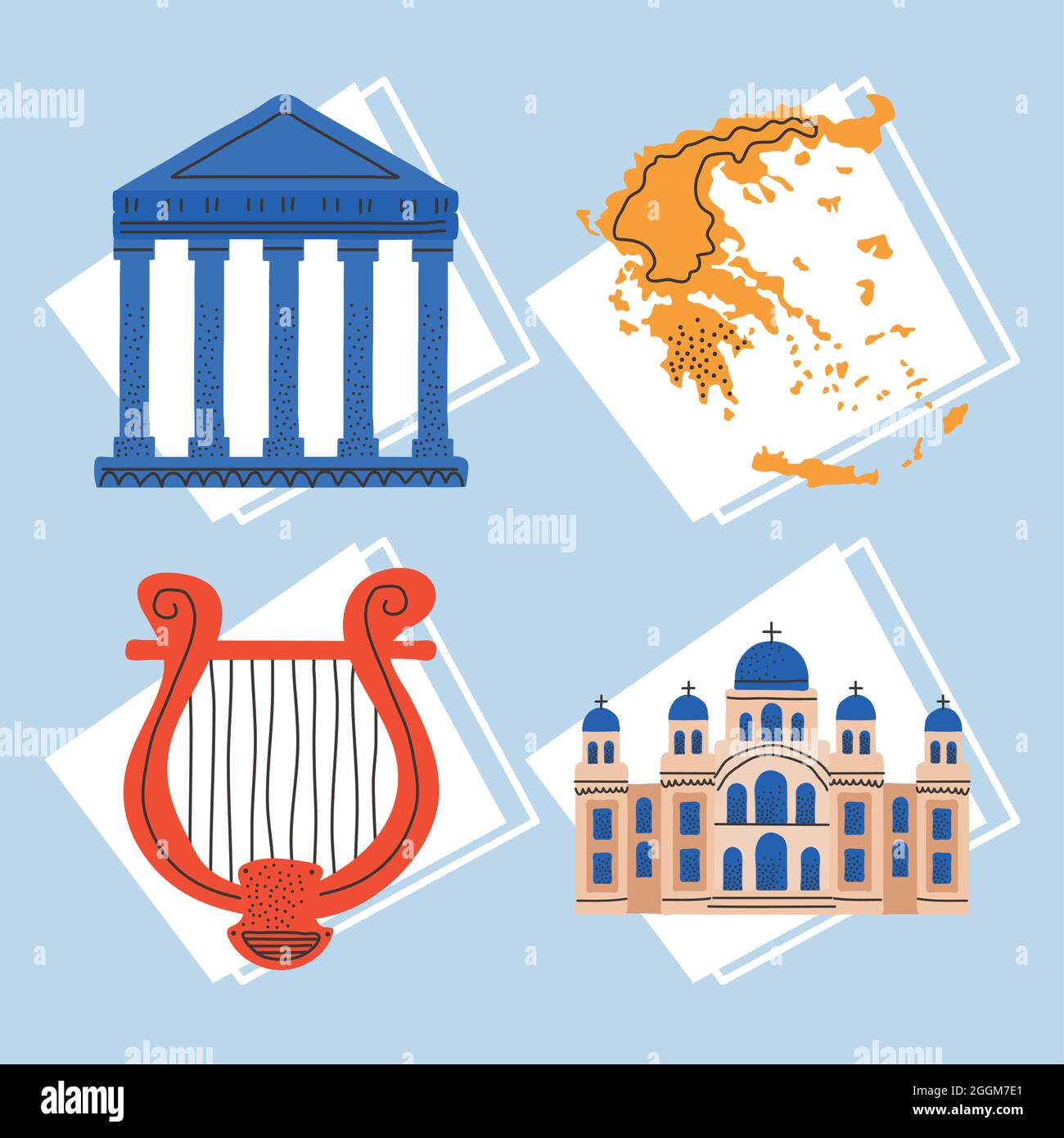 set of greece culture icons Stock Vector Image & Art - Alamy