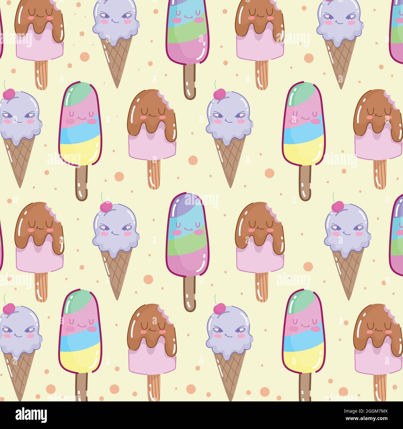 background funny ice creams Stock Vector Image & Art - Alamy