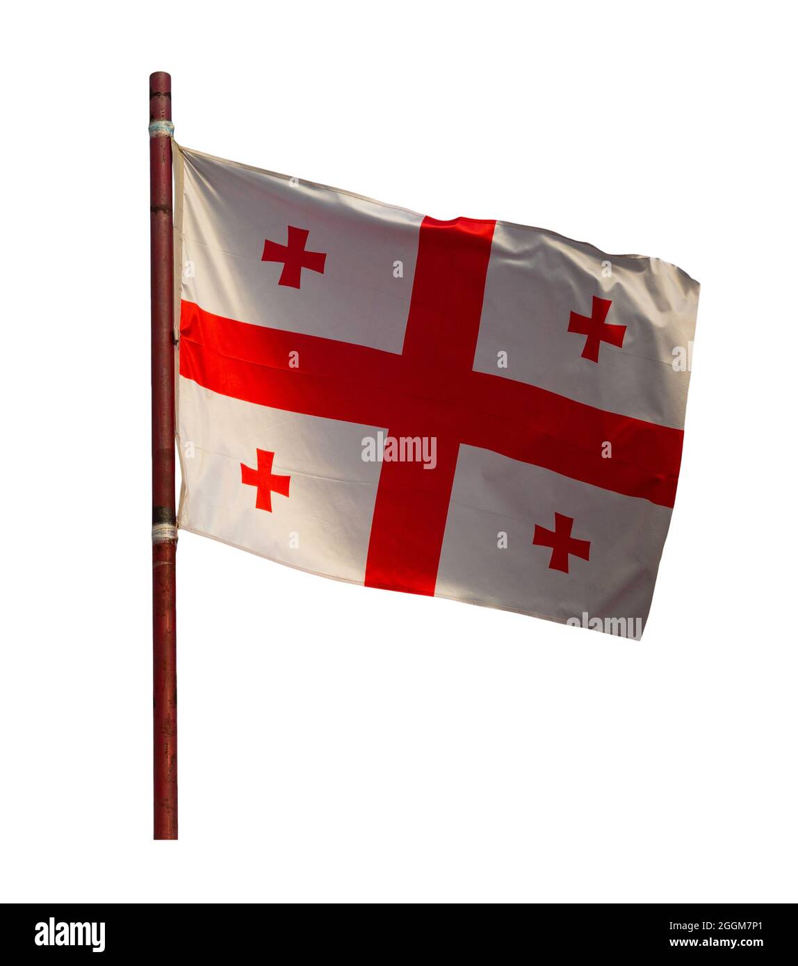 Georgia georgian red white flag Cut Out Stock Images & Pictures - Alamy