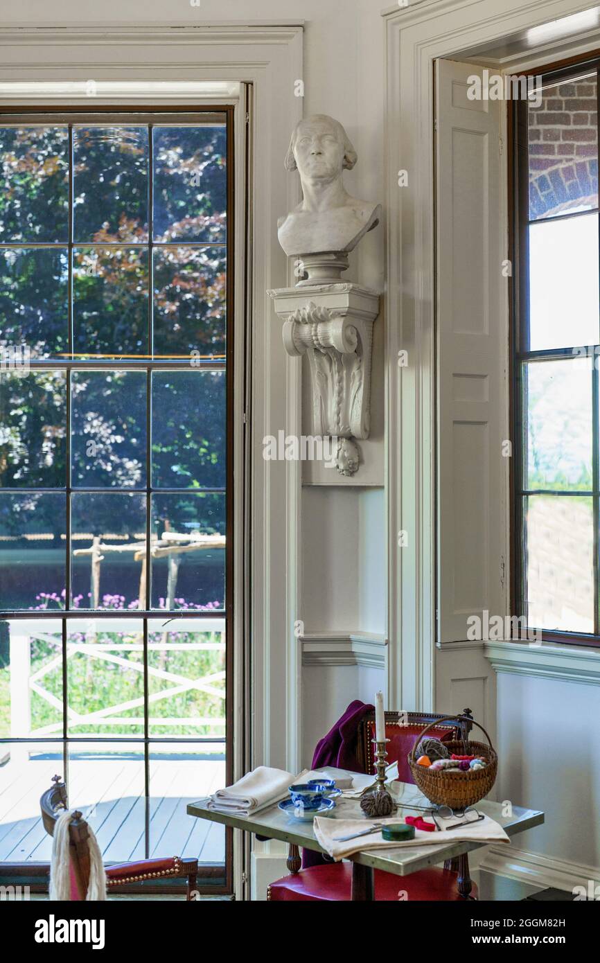 The Dining Room of Thomas Jefferson’s Monticello in Virginia Stock ...