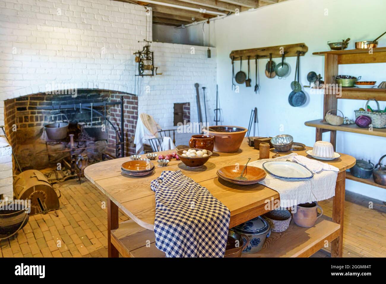 The Kitchen of Thomas Jefferson’s Monticello in Virginia Stock Photo ...