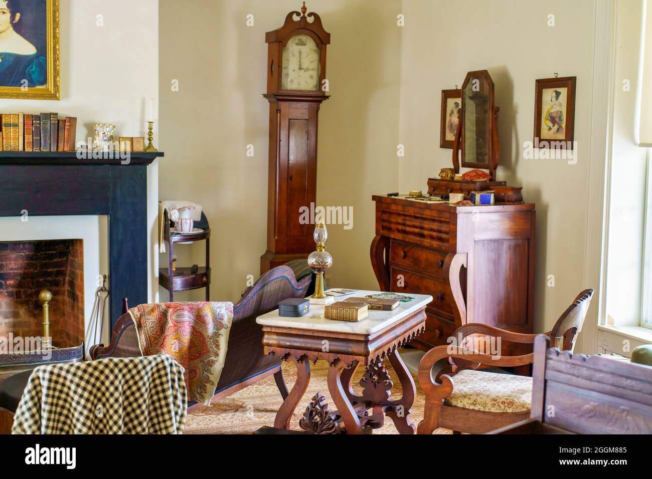 Parlor of the McLean House, site of Lee’s Surrender to Grant, at the ...