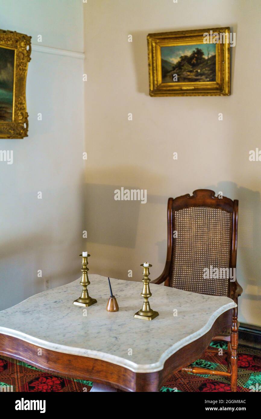 The table in the McLean House where General Lee signed the Confederate ...
