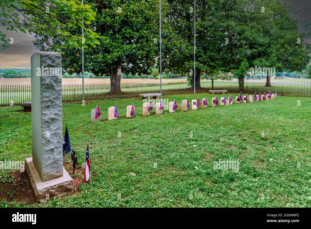The United Daughters of the Confederacy Memorial by the graves inside ...