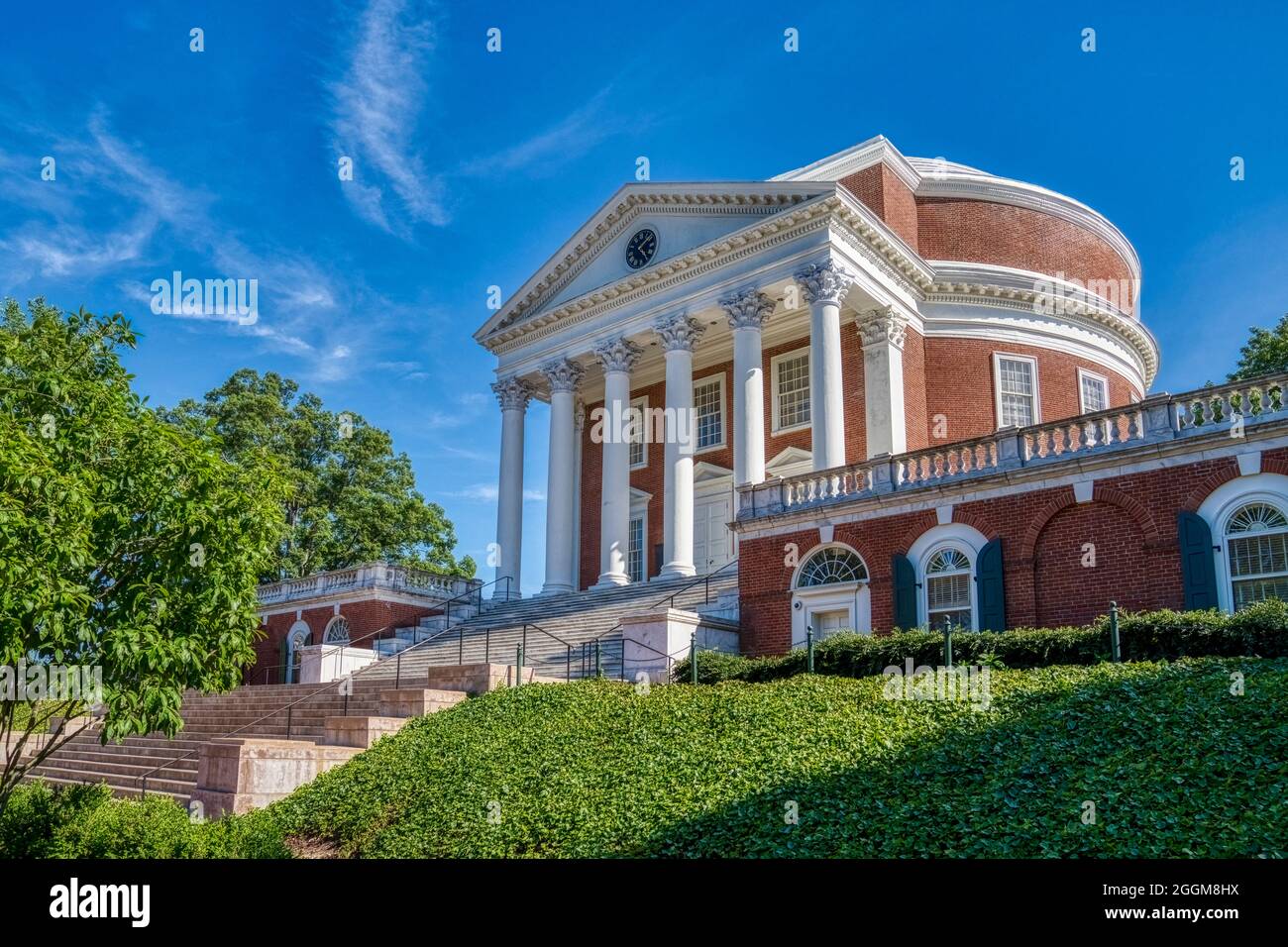 The north portico of The Rotunda designed by Thomas Jefferson at the ...