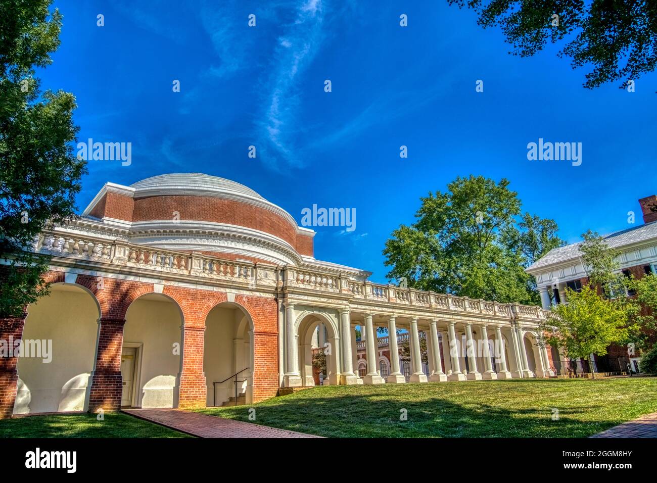 The west facade and colonnade of The Rotunda designed by Thomas ...