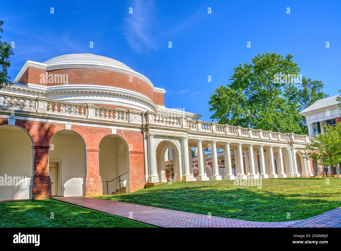 The west facade and colonnade of The Rotunda designed by Thomas ...