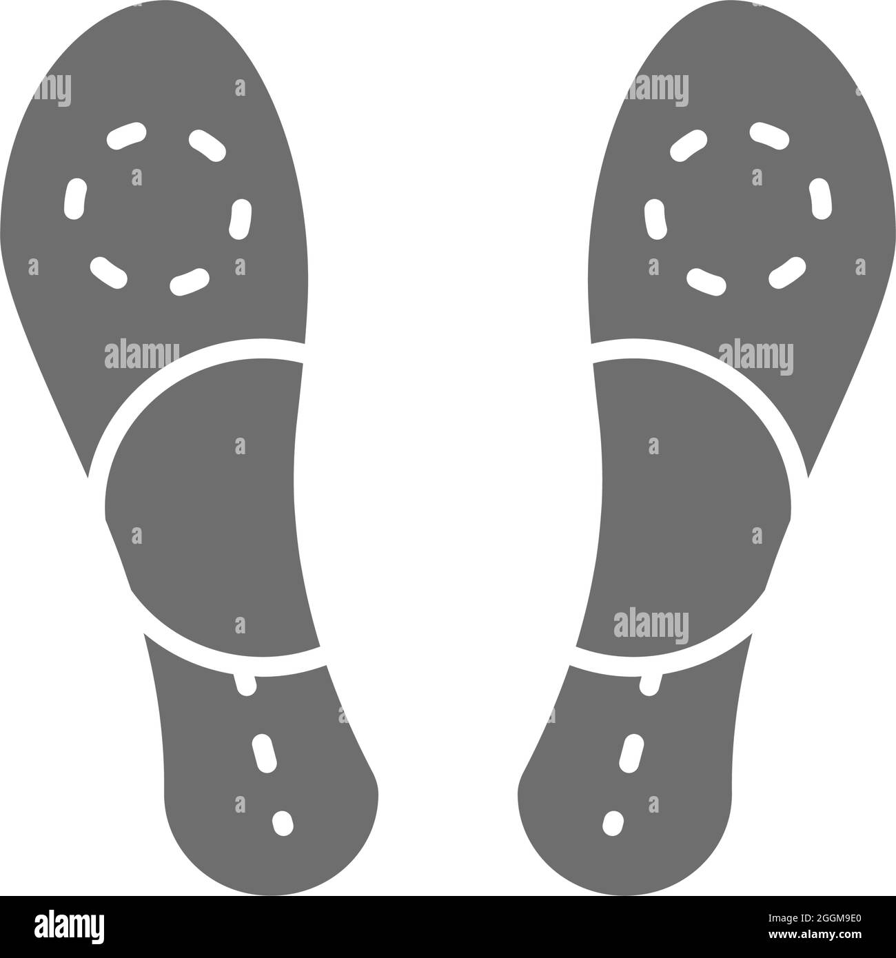 Orthopedic insoles, flat foot grey icon. Isolated on white background ...