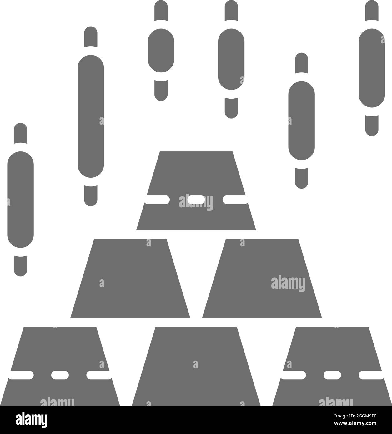 Gold index growth chart, rising cost of precious metals, stock market ...
