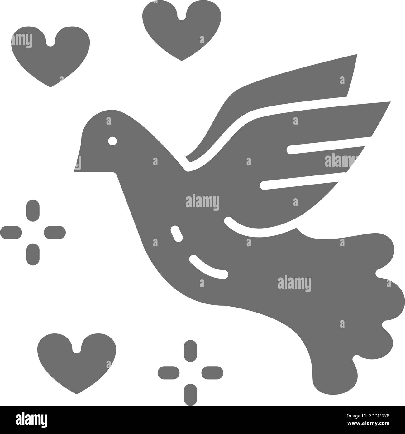 Dove bird icon Black and White Stock Photos & Images - Alamy