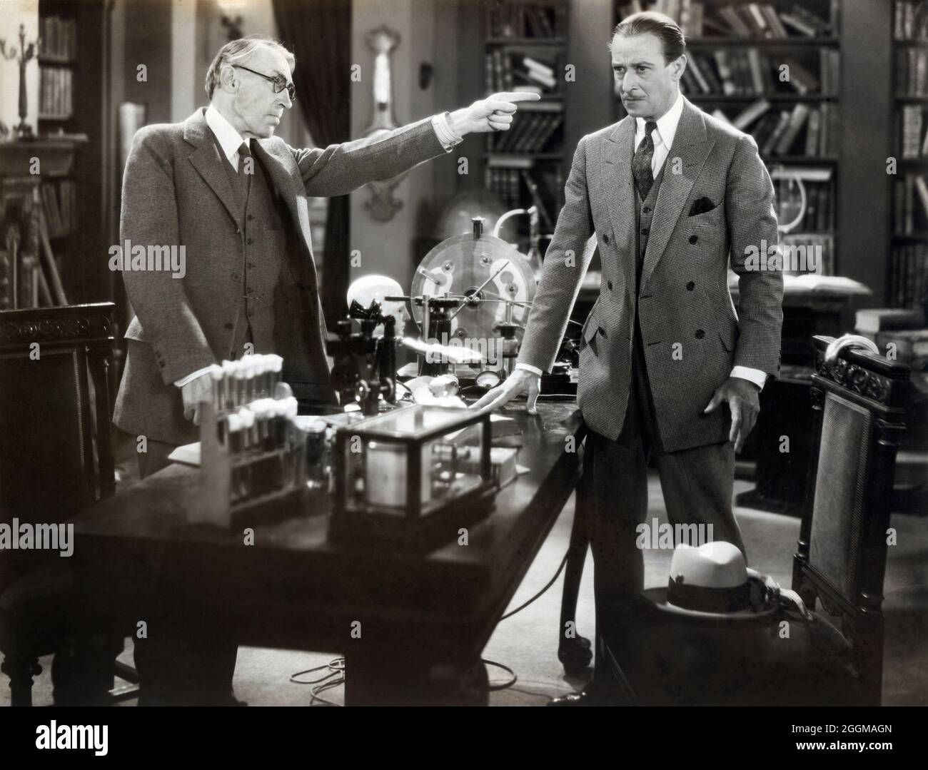Tully Marshall, H.B. Warner, on-set of the Film, "Conquest", Warner Bros., 1928 Stock Photo - Alamy