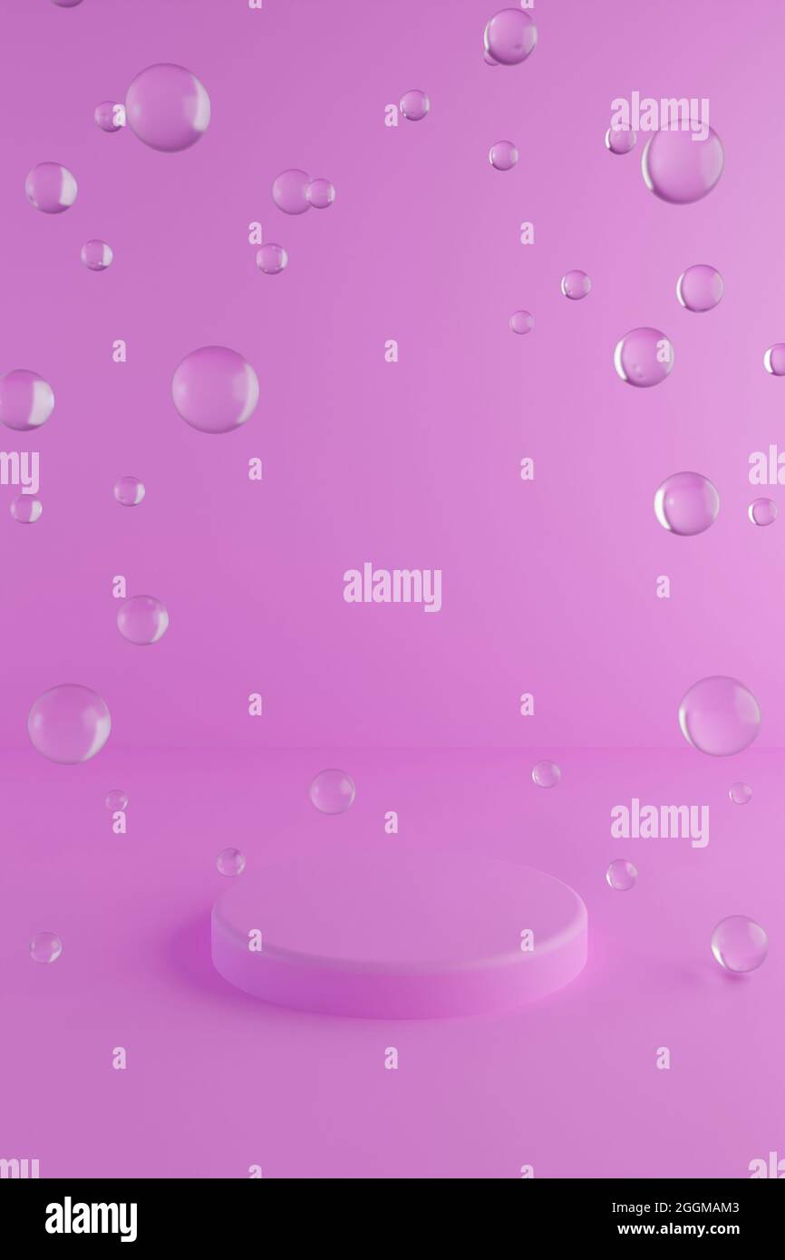 Pastel violet minimal 3d background. Poster design with studio podium ...