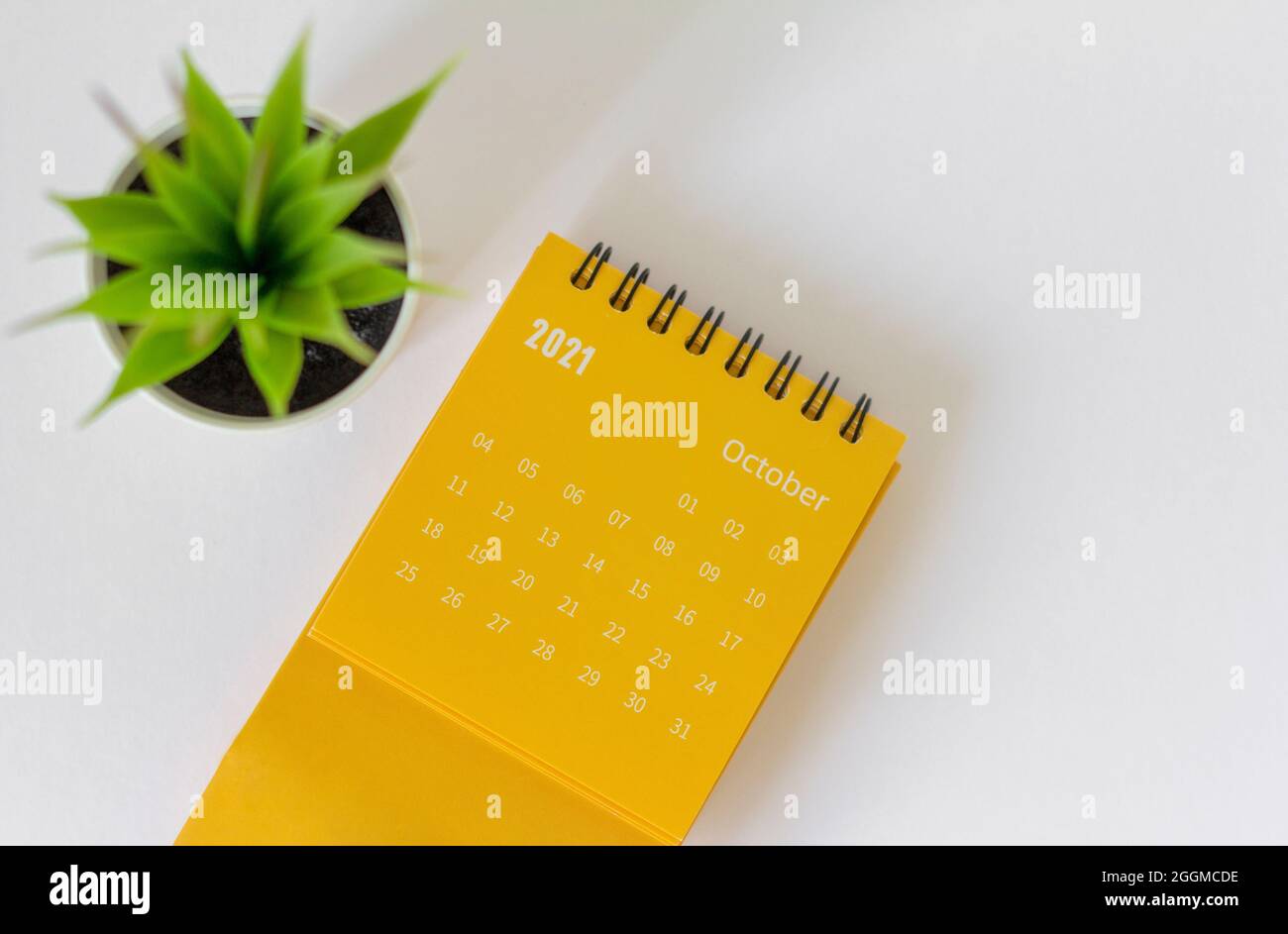 Tear-off calendar for October 2021. Desktop calendar for planning and ...