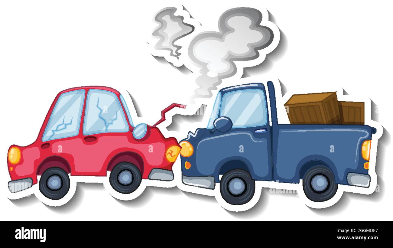 Wrecked cars Stock Vector Images - Alamy