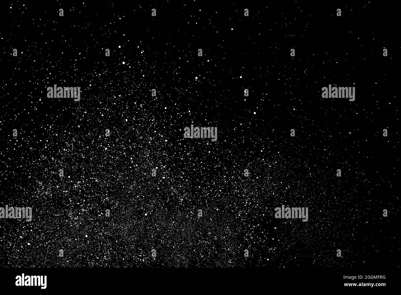 White Grainy Texture Isolated on Black Background. Dust Overlay. Light ...