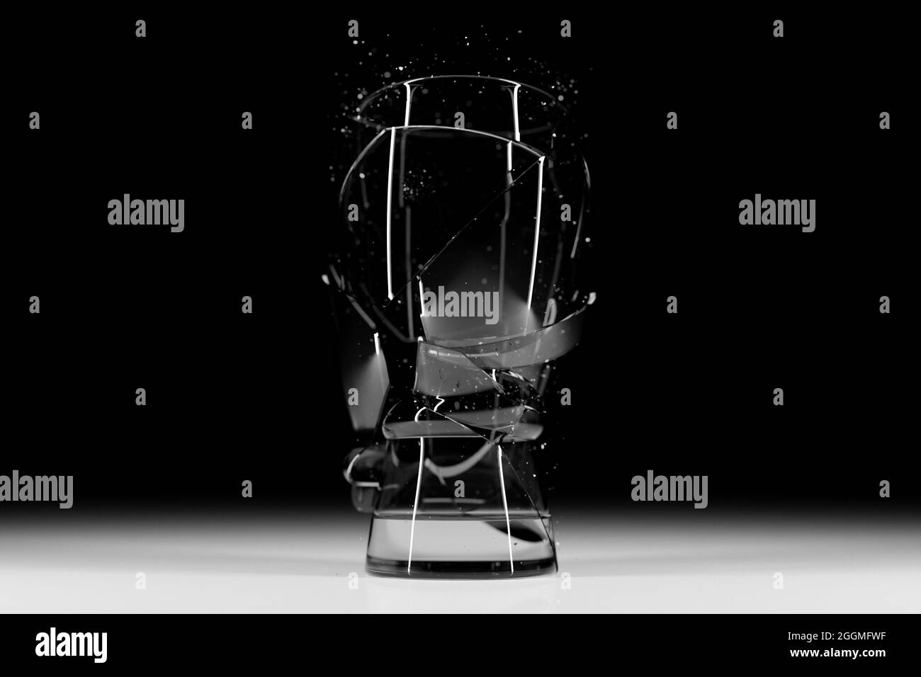 3D Render Broken Glass Realistic glass Mock Up, 3D illustration Graphic ...