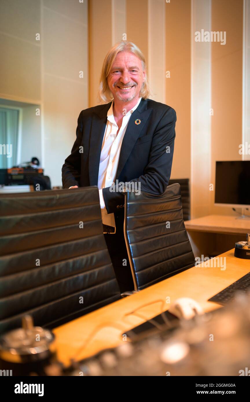 Hamburg, Germany. 20th Aug, 2021. Entrepreneur Frank Otto stands in his ...