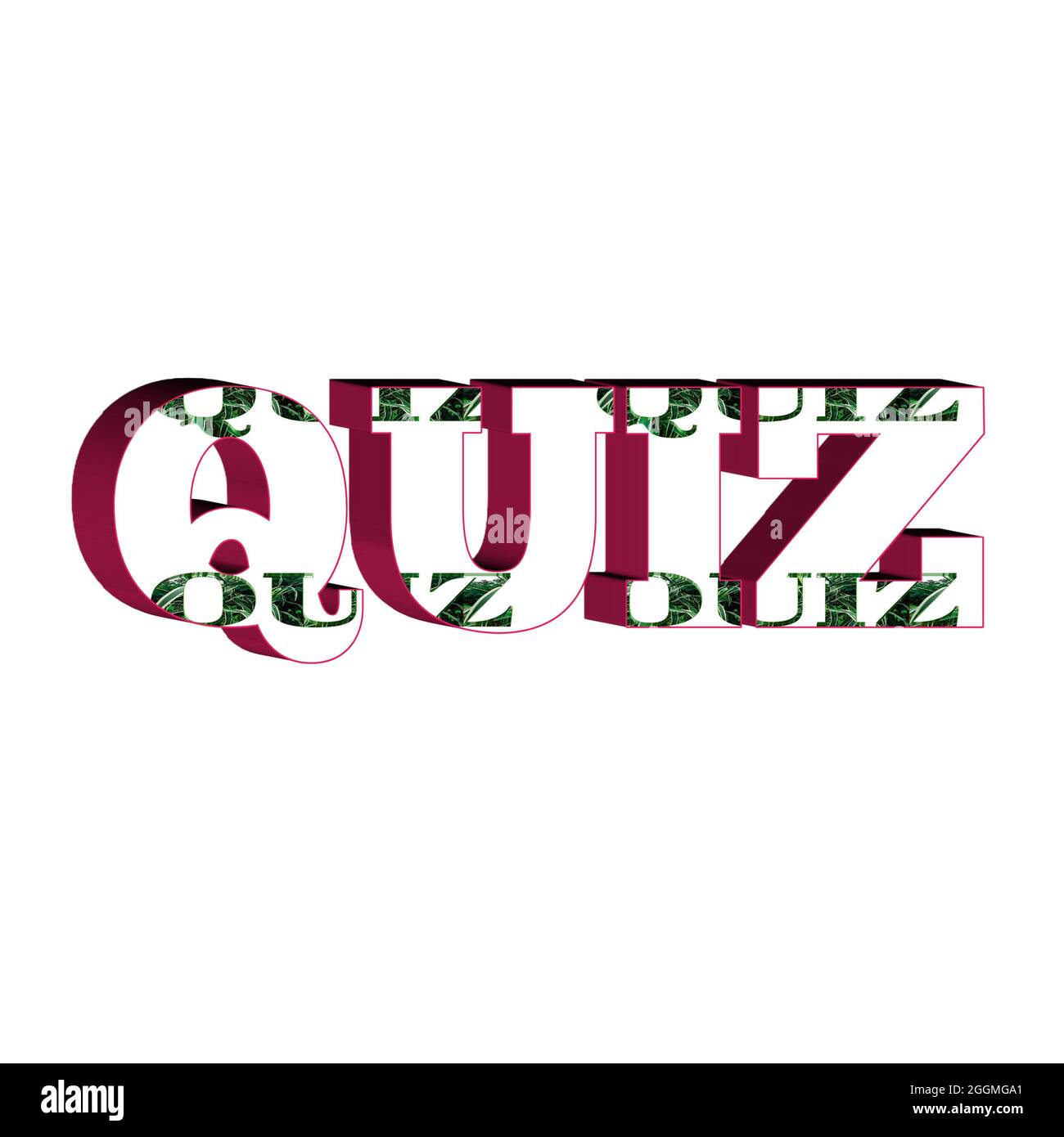 Beautiful quiz web icon 3d sticker colorful white background Stock ...